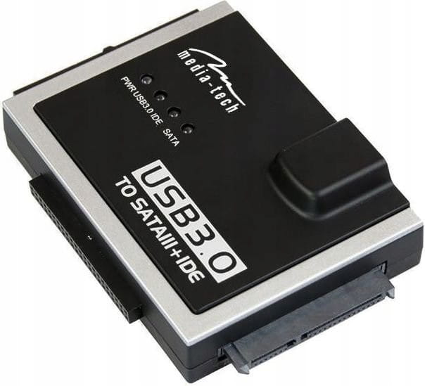 Adapter USB Media-Tech USB 3.0 - SATA + ATA MT5100 - KOZAK.pl